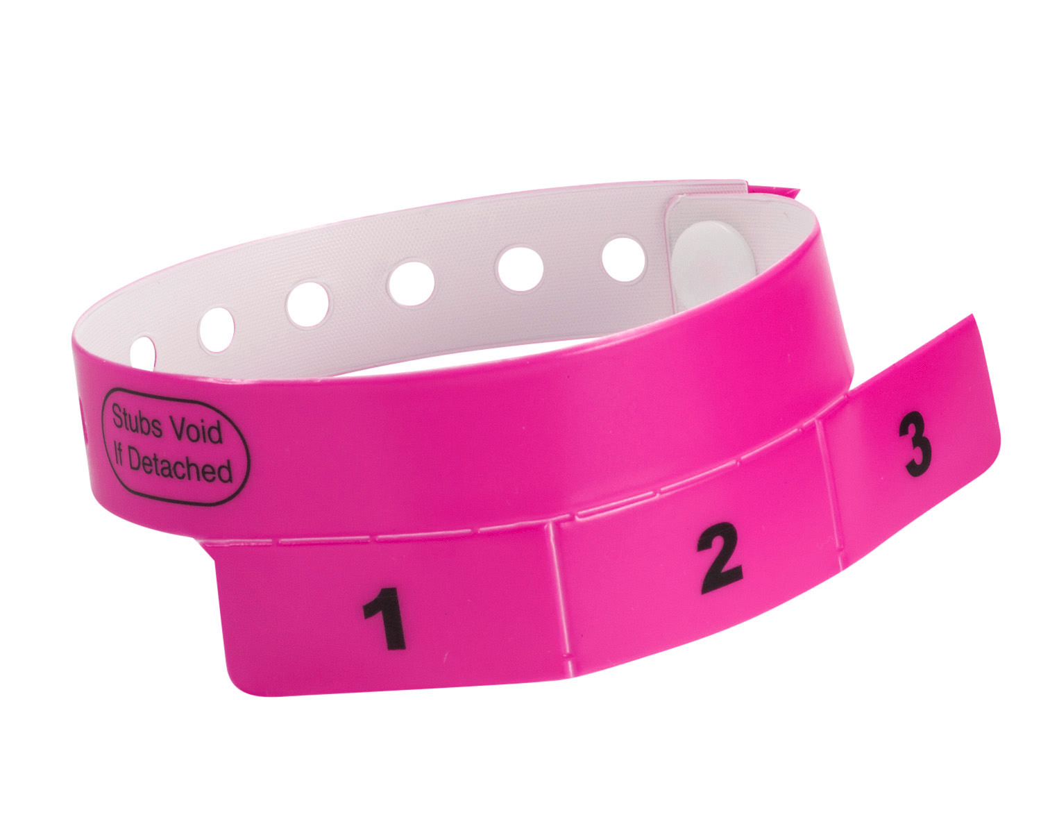 3 Tab Vinyl Wristbands | Wristbands with Removable Stubs